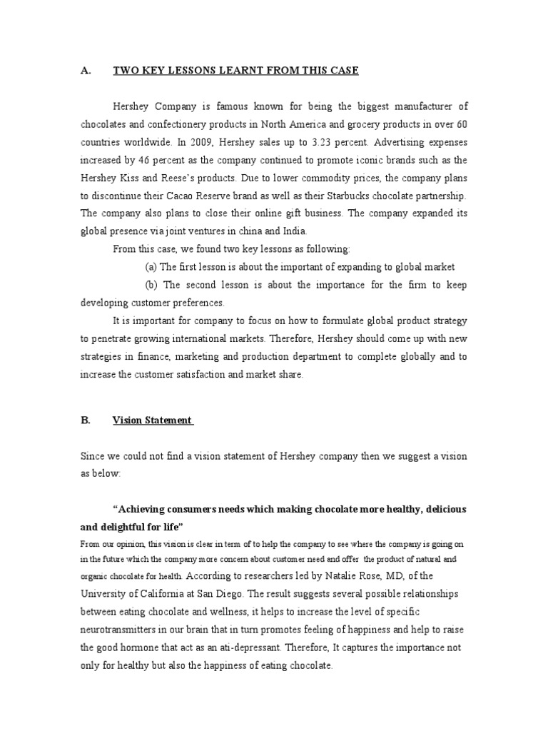 Case Hershey Report | PDF | Equity (Finance) | Revenue