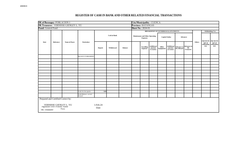 Annex 6 POB.1 January2024 | PDF | Payments | Financial Services
