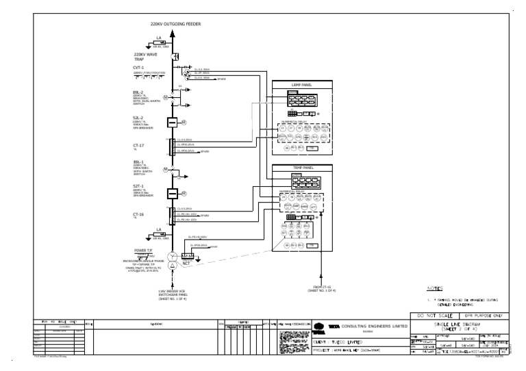 Tce.13583a-El-4001-Au-40001 (SLD SH 2 of 4) 1 | PDF | Power Engineering | Electric Power