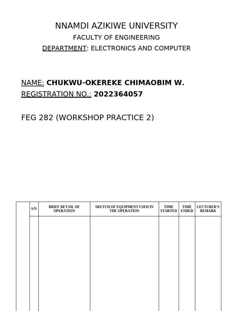 Feg 282 Report | PDF