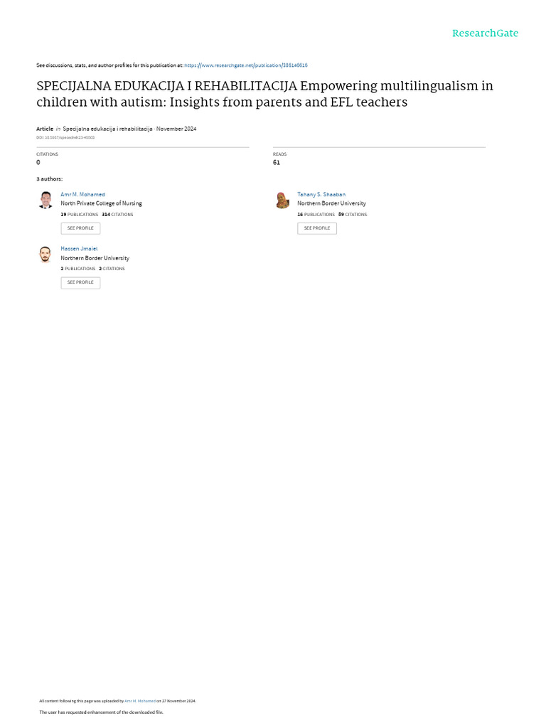 ArticleText 346878 1 10 20241126 | PDF | Autism Spectrum | Inclusion ...