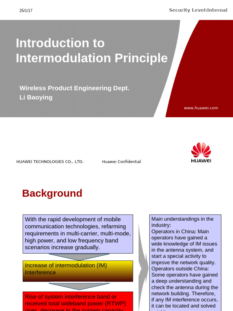 Attachment-18 Introduction To Intermodulation Principle - For Customer ...