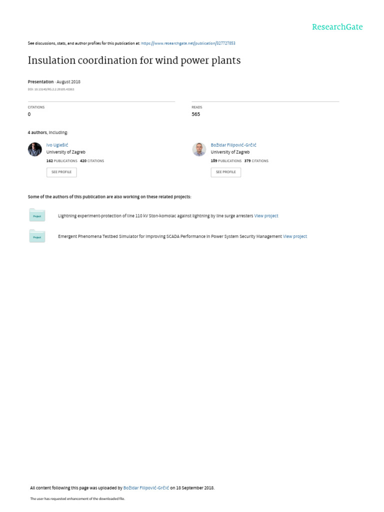 Insulation Coordination For WPP Presentation | PDF | Electrical ...