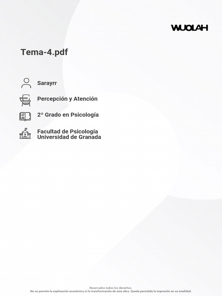 Wuolah Premium Tema 4 | PDF | Atención | Percepción
