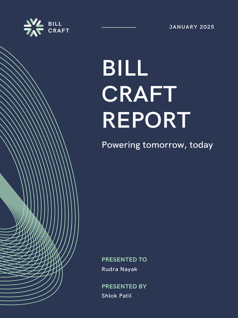 Bill Craft Report (1) | PDF | Mobile App | Value Added Tax