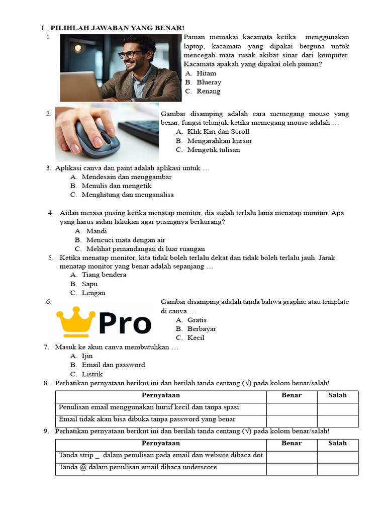 LATSO TIK Kelas 2 ASAS | PDF