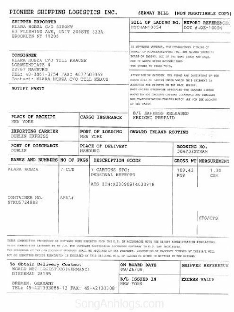pioneer shipper incoporated invoice | PDF