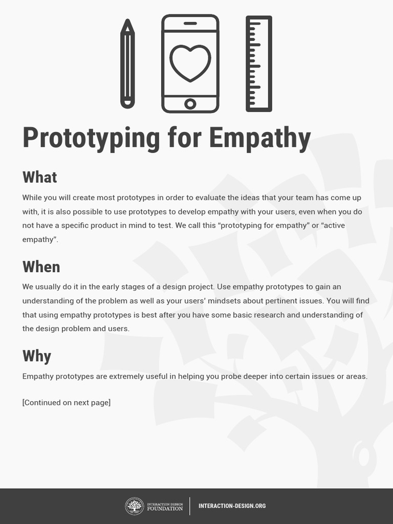 Prototyping For Empathy | PDF | Prototype | Empathy