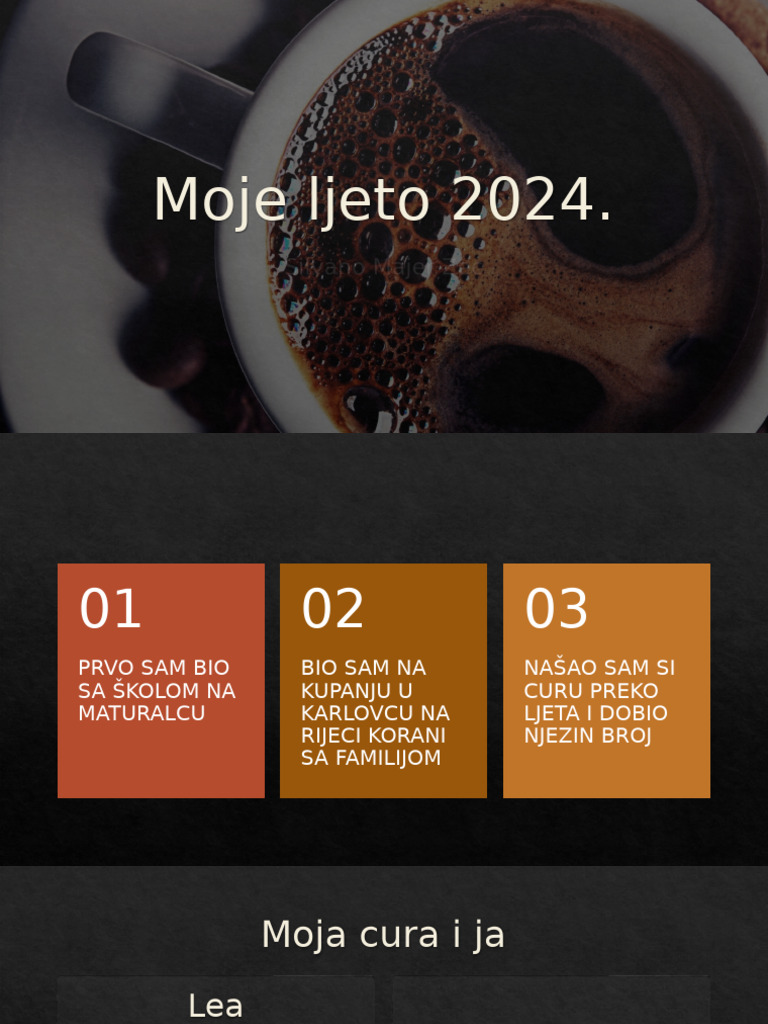 Moje Ljeto 2024 | PDF