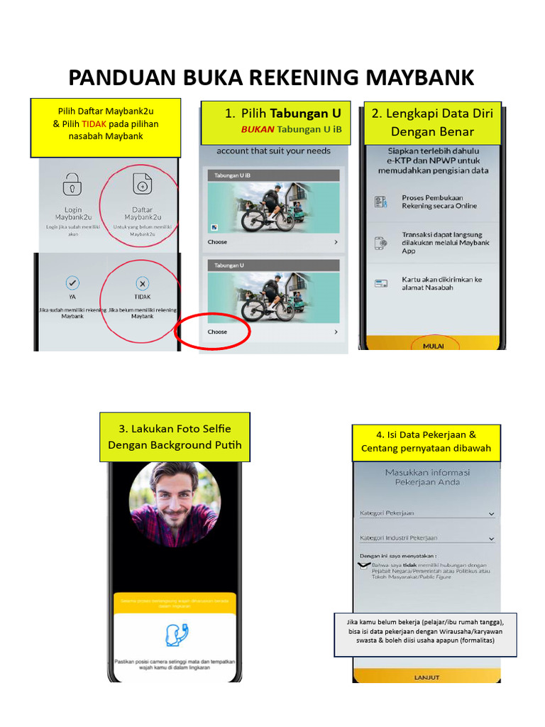 PANDUAN BUKA REKENING MAYBANK New | PDF