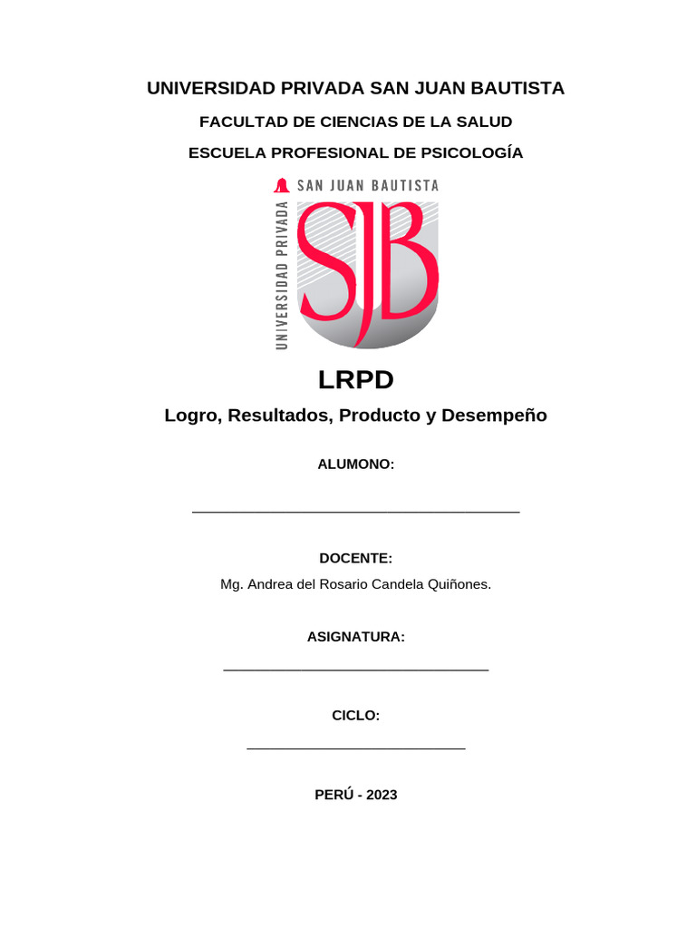 Formato de LRPD | PDF
