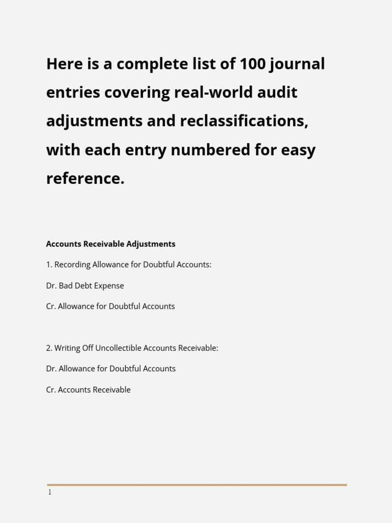 100 Journal Entries | PDF | Deferred Tax | Expense