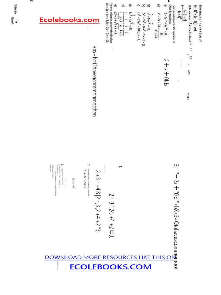 Kitende S6 Pure MTC Work Revision Past Papers | PDF