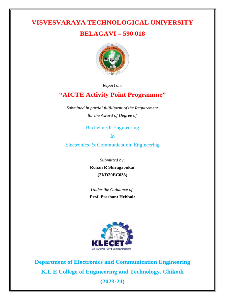 AICTE Front Class | PDF | Engineering