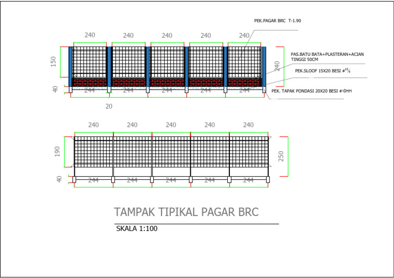 Pagar Depan Dan Pagar Samping Kanan Kiri | PDF