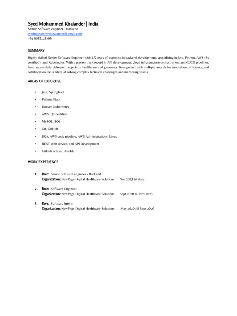 SyedMD_Software_Engineer_Backend | PDF | Amazon Web Services | Computing