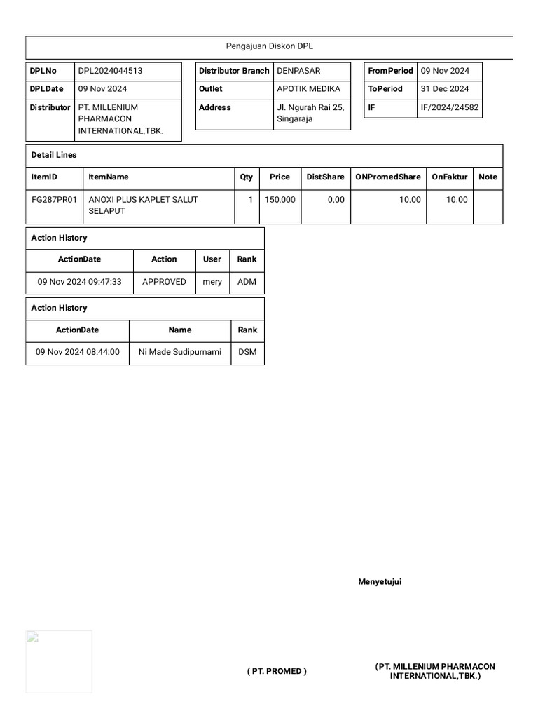 DPL Discount Approval for ANOXI PLUS | PDF