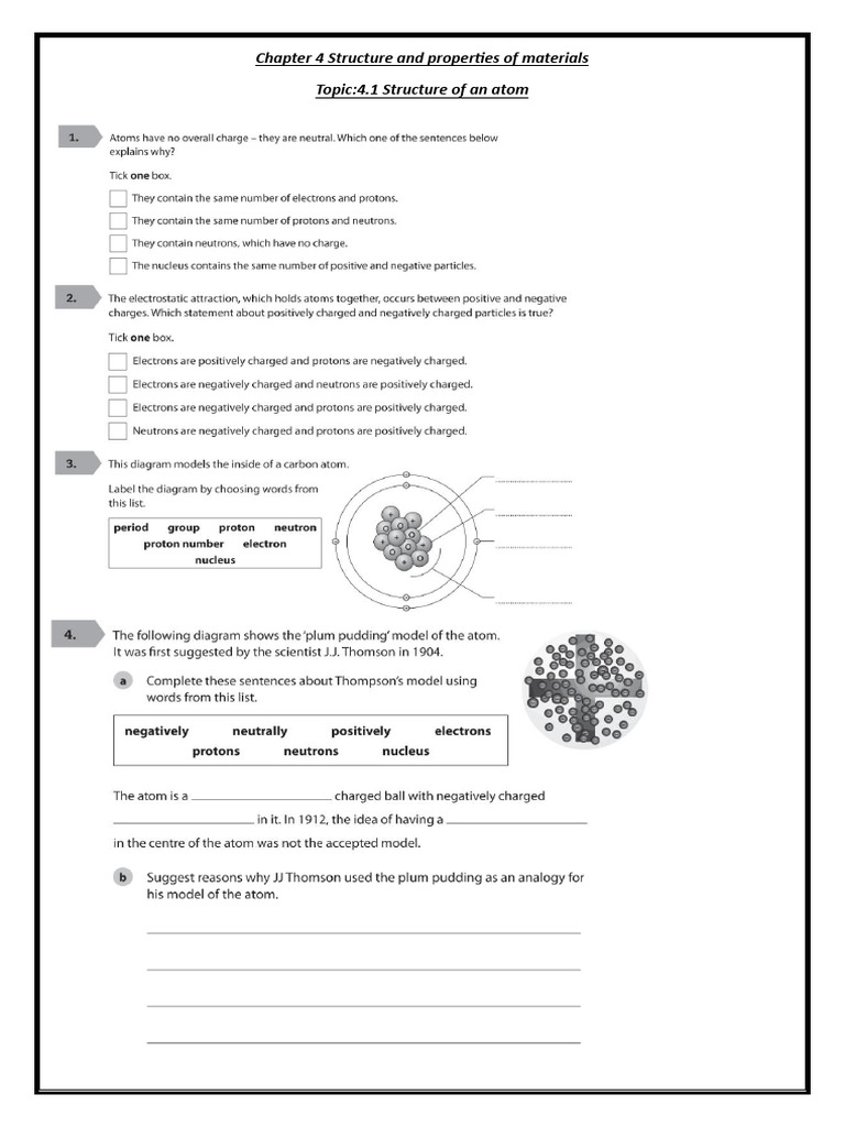 1.properties of Materials-Worksheet | PDF