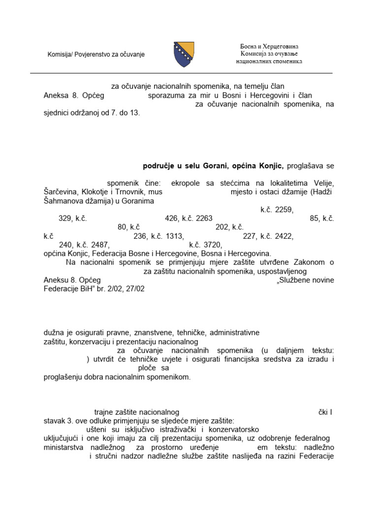Konjic - Selo Gorani HR | PDF