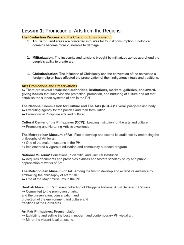 Contemporary Arts (CPAR) Reviewer Grade 11 | PDF | Paper | Paintings