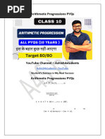 ARITHMETIC PROGRESSION - PYQs | PDF | Mathematics | Arithmetic