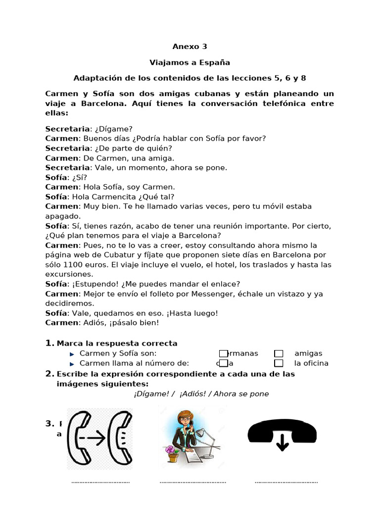 4° Curso-Anexo 3 - Viajamos A España-Versión Rectificada | PDF