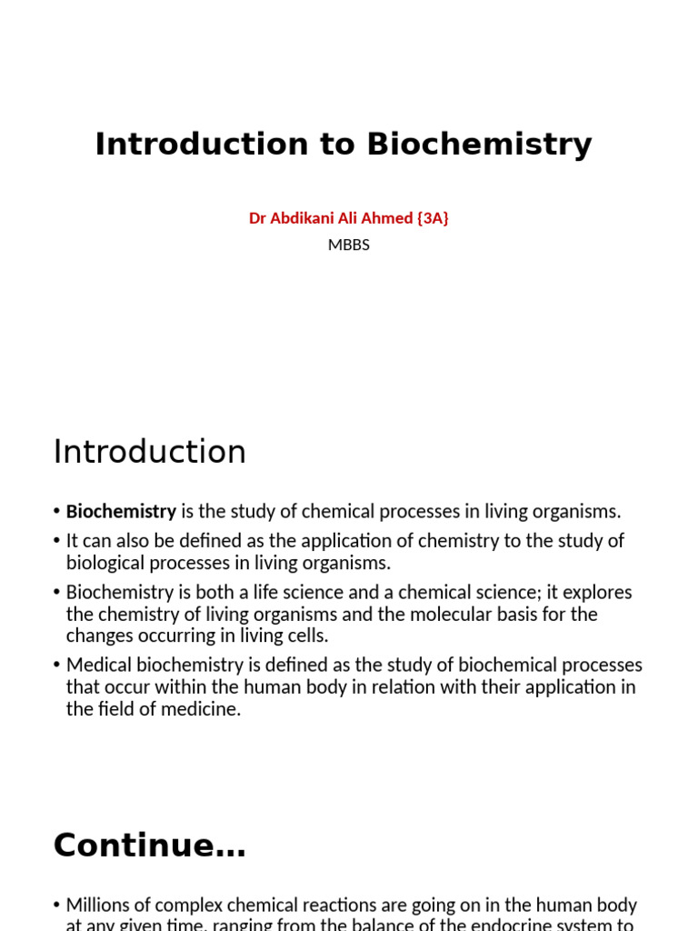 1 Introduction To Biochemistry | PDF | Cell (Biology) | Biochemistry