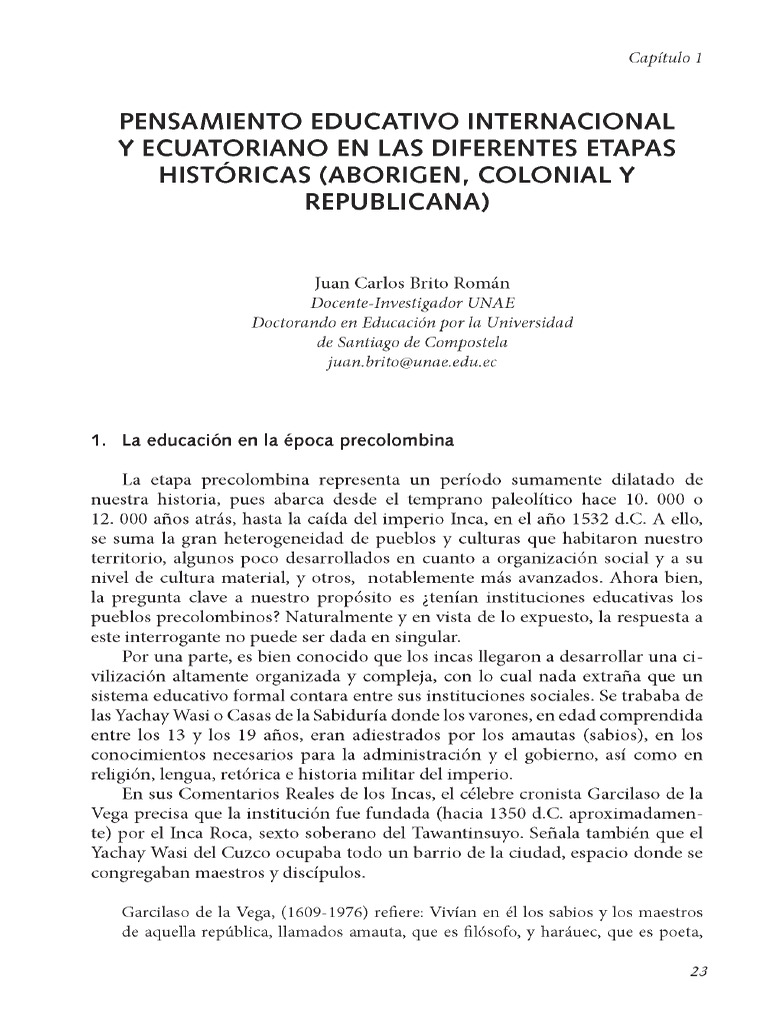 capitulo I-1 | PDF | Imperio Inca | Ecuador