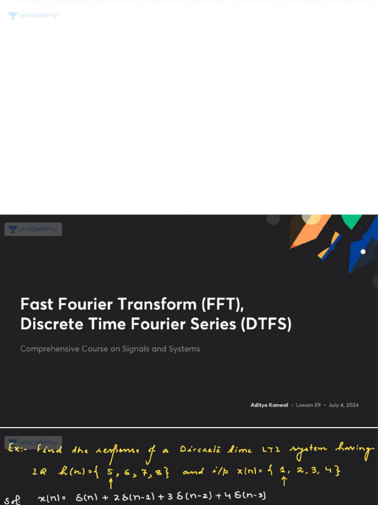 Fast Fourier Transform FFT Discrete Time Fourier Series DTFS With Anno | PDF