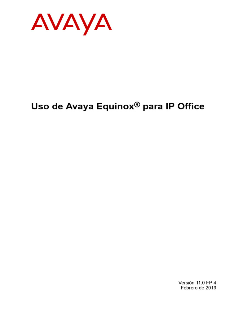Using Avaya Equinox For IP Office - Es-Xl | PDF | Software | Grupo de computadoras