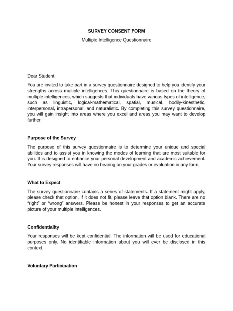 Survey Consent Form | PDF