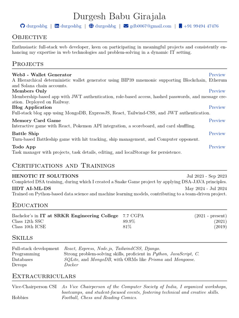 Durgesh Babu Girajala: Objective | PDF | Information Technology Management | Computing