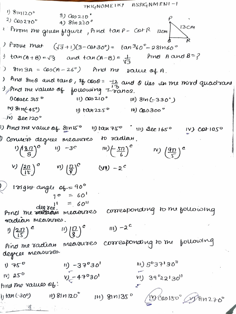 Basic Mathematical Tools..trignometry and Differentiation | PDF