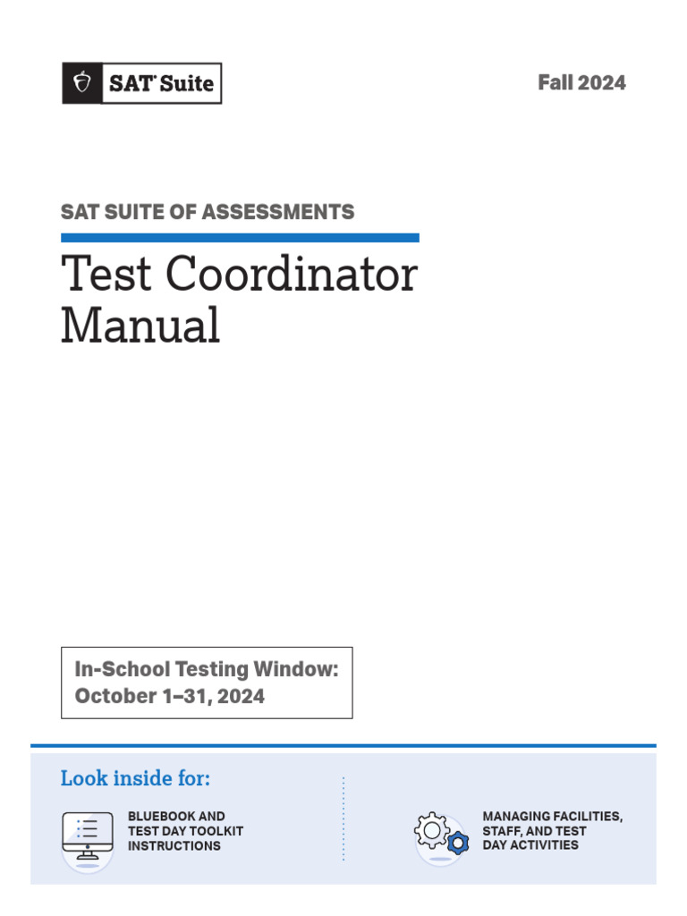 Sats-Test-Coordinator-Manual 2025 | PDF | Sat