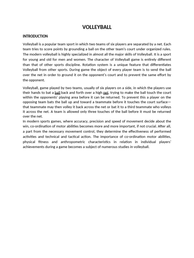 Volleyball | PDF | Volleyball | Athletic Sports
