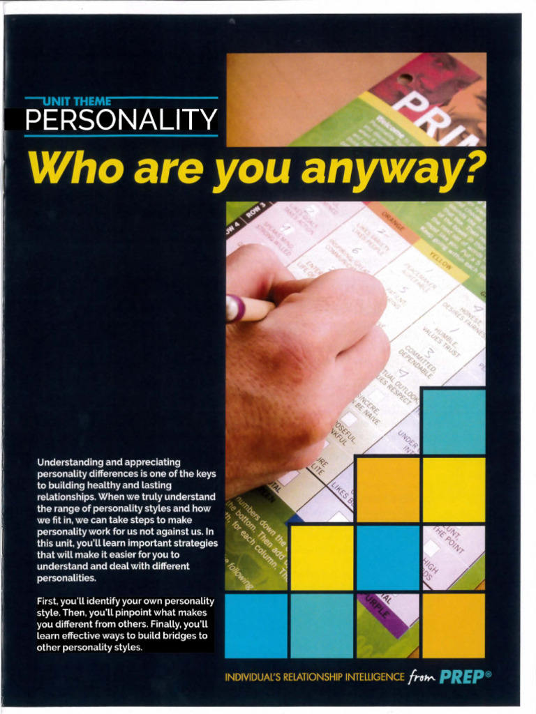 Strategies for Understanding Personalities | PDF | Cognition ...