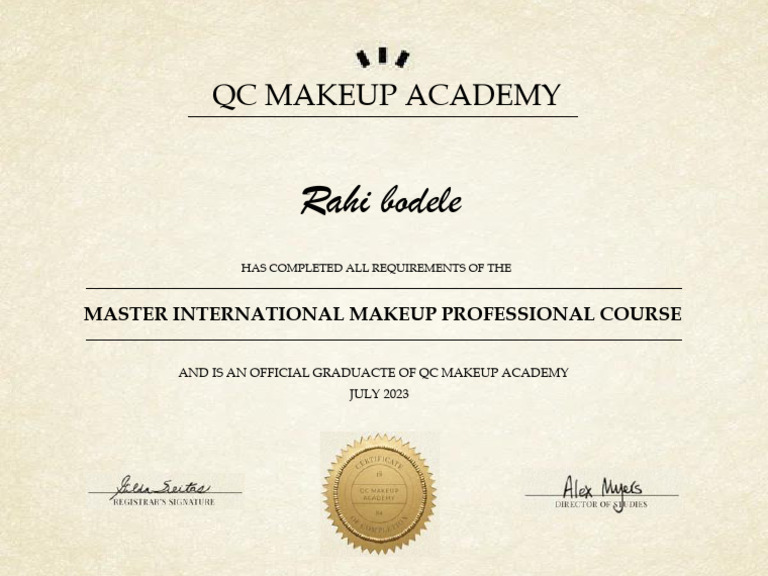 QC Academy Certificate | PDF