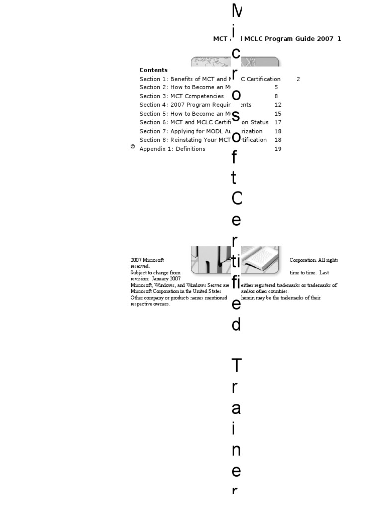 MCT MCLC 2007 Program Guide | PDF | Microsoft | College