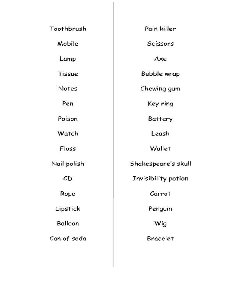 Make Story From Random Words | PDF