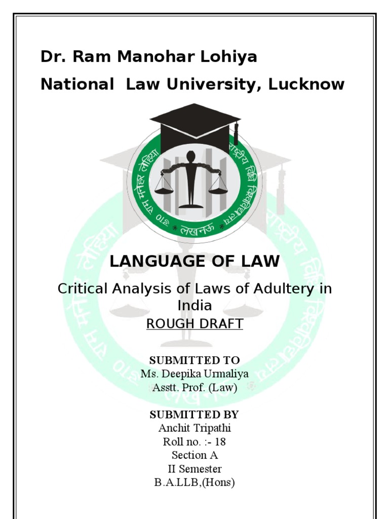 RD Lol - Sem II (Anchit) | PDF | Adultery | Common Law