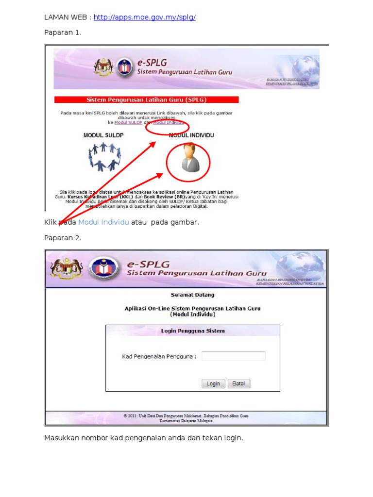 Panduan Mengisi E-Splg | PDF