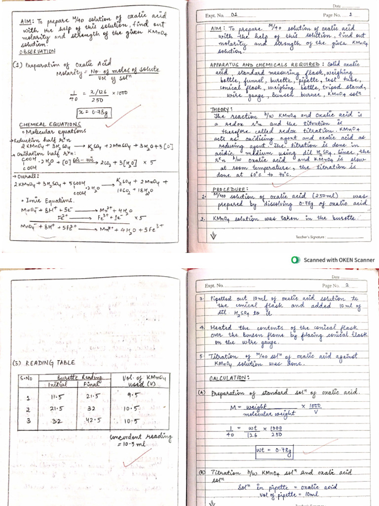 Chem Practical | PDF