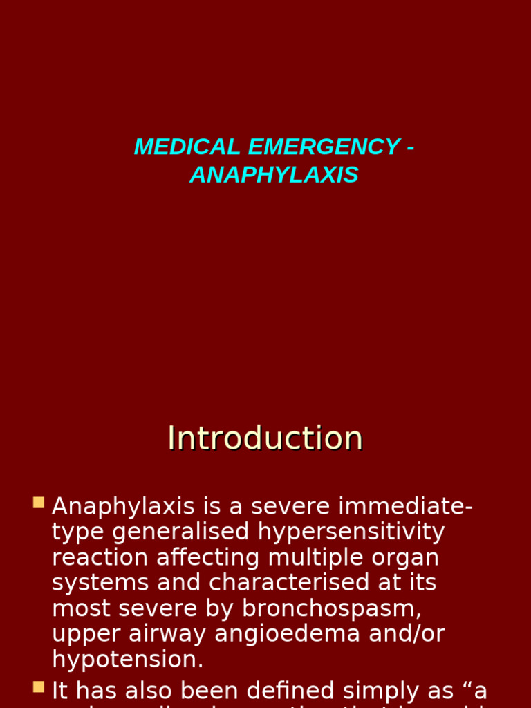 Anaphylaxis | PDF | Allergy | Allergen