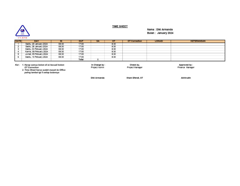 Tine Sheet Bulan January | PDF