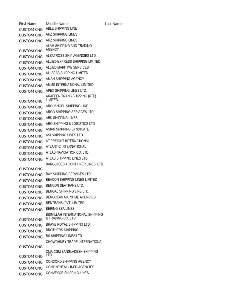 Custom CNF - Spreed Sheet | PDF | Cargo | Logistics