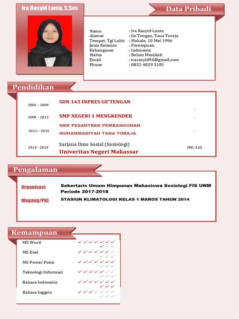 KTP, Ijazah, cv-1-3-3 | PDF