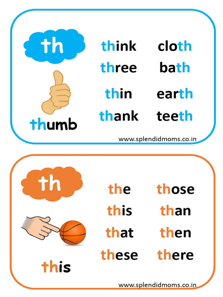 TH Digraph Word List | PDF