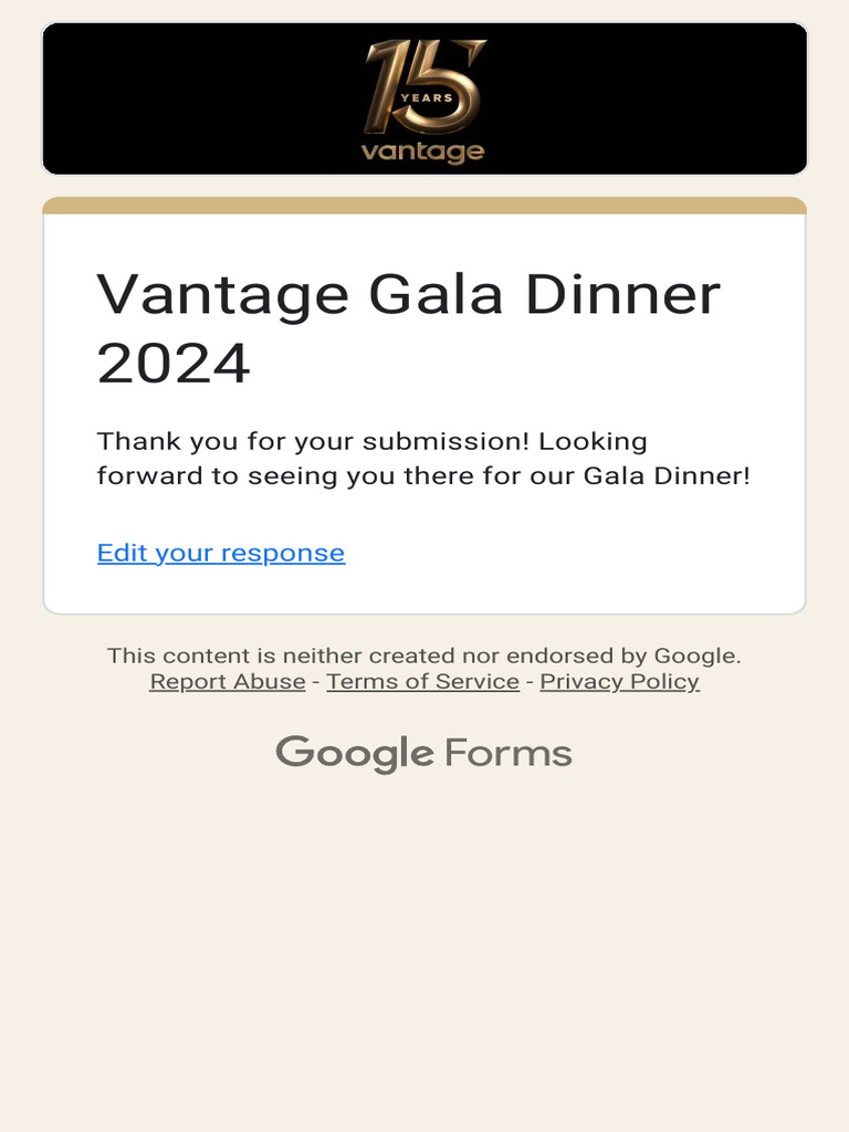 Vantage Gala Dinner 2024 | PDF