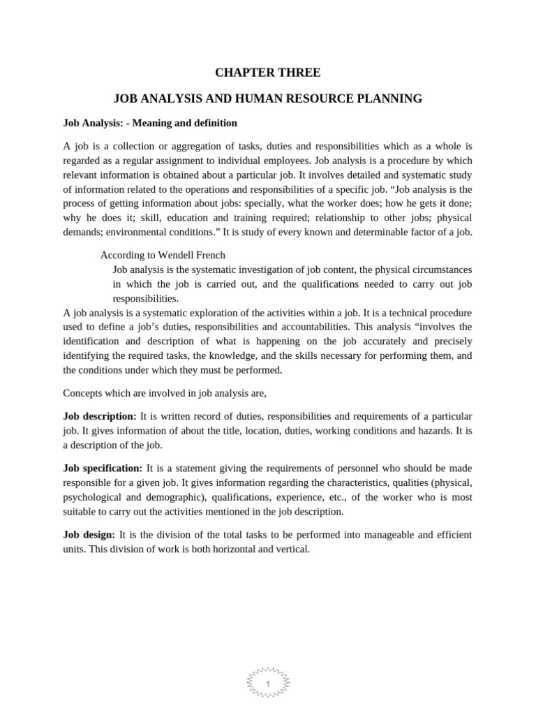 HRM Handout Chapter 3 | PDF | Human Resource Management | Human Resources