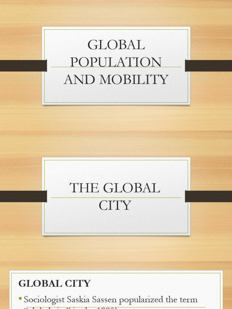 Global Population and Mobility | PDF | Economies